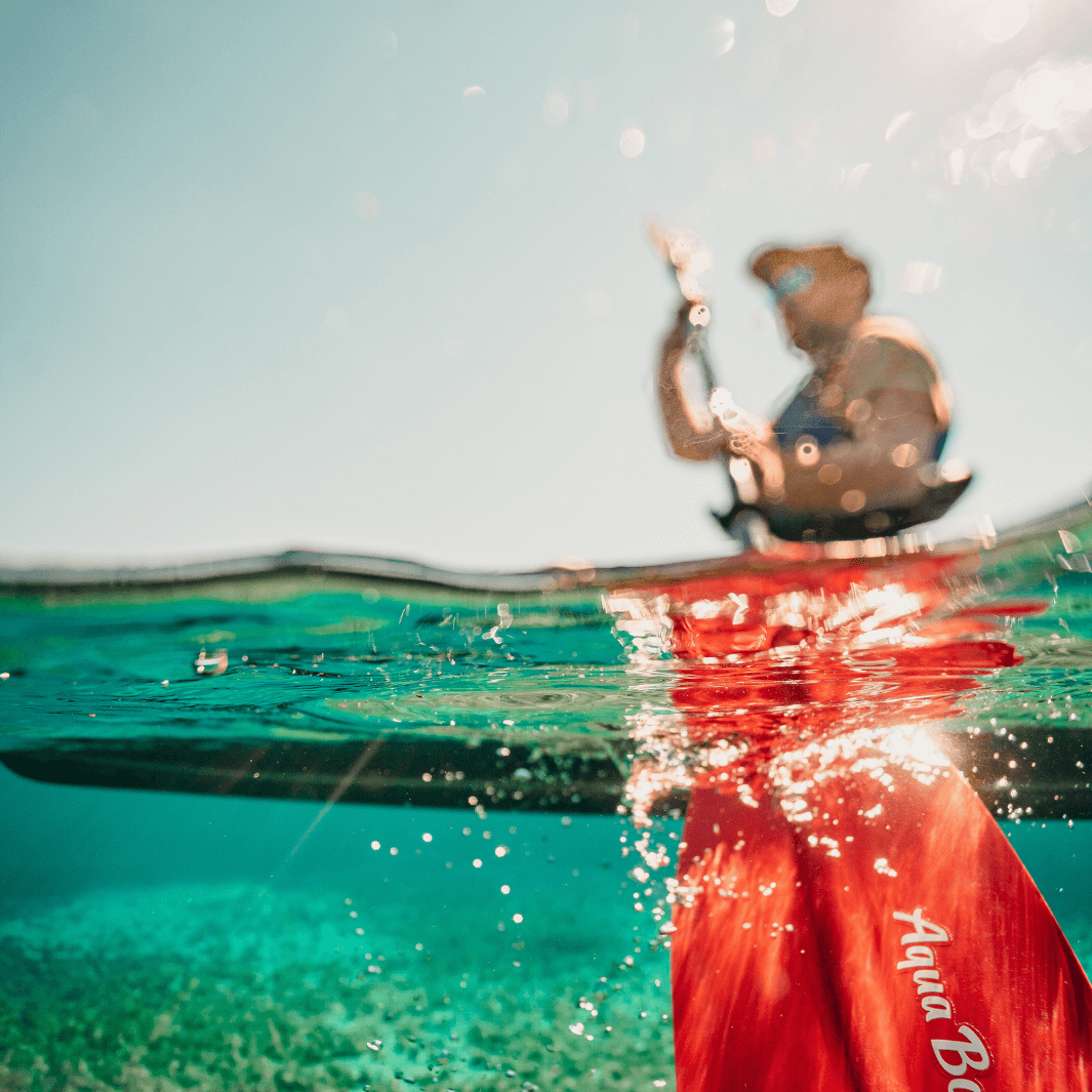 Sting Ray Hybrid 4-Piece Posi-Lok Kayak Paddle | Aqua Bound